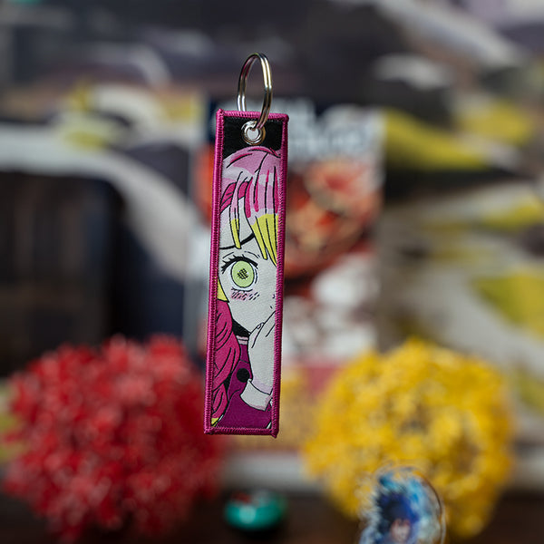 Demon Slayer Mitsuri Embroidered Jet Tag Keychain – Premium Anime ...